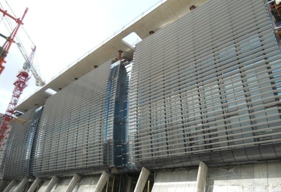 400mm M-CITY Aluminum Aerofiol architectural sun louvers sun louvres used for curtain wall