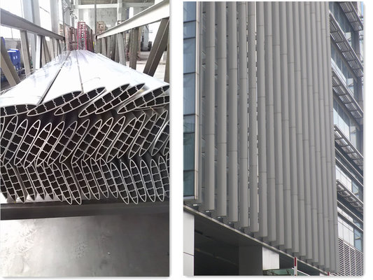 Manufacture Architectural aluminium facade louvers sun louver fixed louver Aerofoil louver