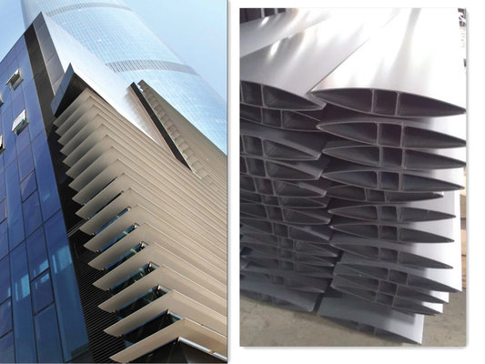 Manufacture Architectural aluminium fixed sun louvers Aerofoil louver sun louver metal