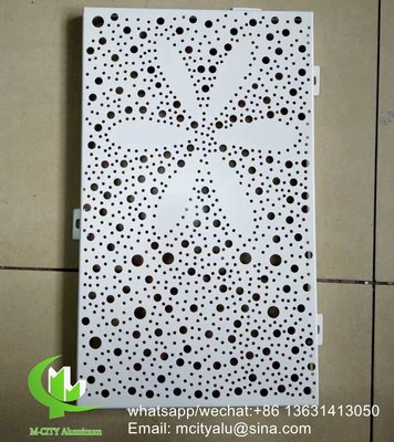 PVDF metal facade Aluminum wall panel cnc cutting perforated panel sheet for facade curtain wall, screen