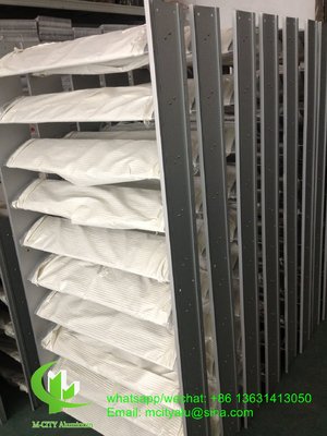 Horizontal louvers aluminum material fixed system