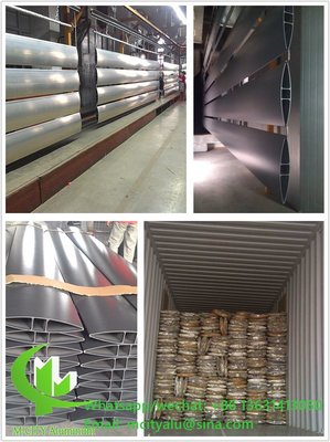 Horizontal louvers aluminum material fixed system