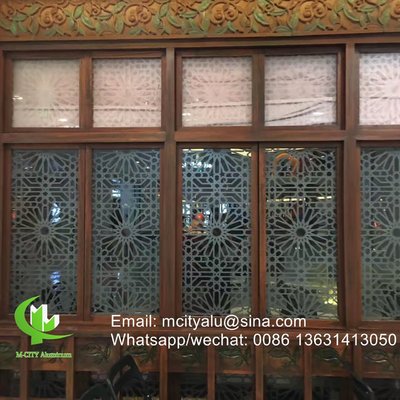 powder coated Aluminum decorative screen panel cnc cutting perforated panel sheet for facade curtain wall, screen
