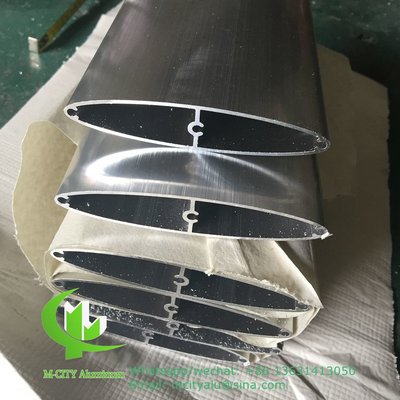 100mm M-CITY Aluminum Aerofiol architectural sun louvers sun control use for curtain wall
