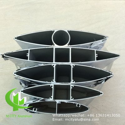 M-CITY architectural aluminum Airfoil fixed or motorized sun louver used for facades
