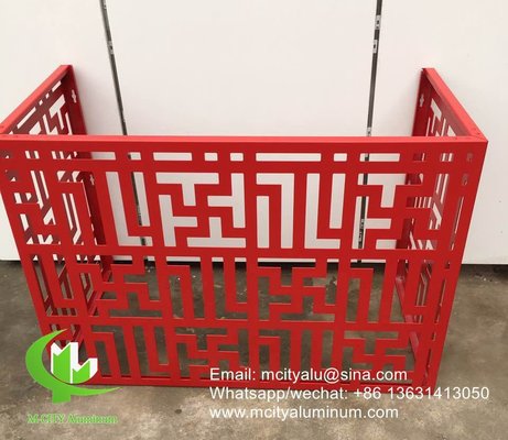 PVDF cnc laser cutting Aluminum decorative wall panel cnc cutting perforated panel sheet for facade curtain wall, screen