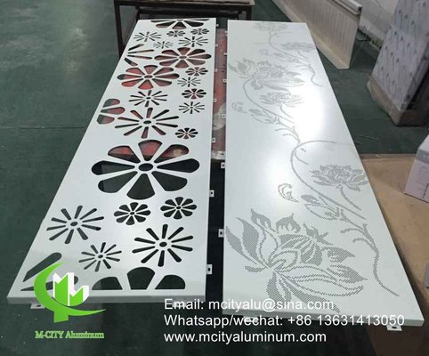 PVDF cnc laser cutting Aluminum decorative wall panel cnc cutting perforated panel sheet for facade curtain wall, screen