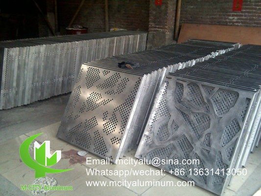 PVDF cnc laser cutting Aluminum decorative wall panel cnc cutting perforated panel sheet for facade curtain wall, screen