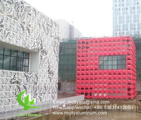 PVDF cnc laser cutting Aluminum decorative wall panel cnc cutting perforated panel sheet for facade curtain wall, screen