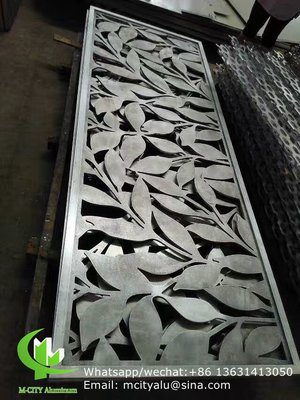 laser cut aluminum perforated carved decorative wall panel for window, screen, wall