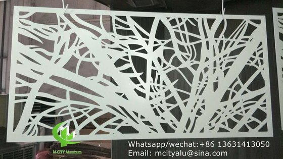 PVDF cnc laser cutting Aluminum decorative wall panel cnc cutting perforated panel sheet for facade curtain wall, screen