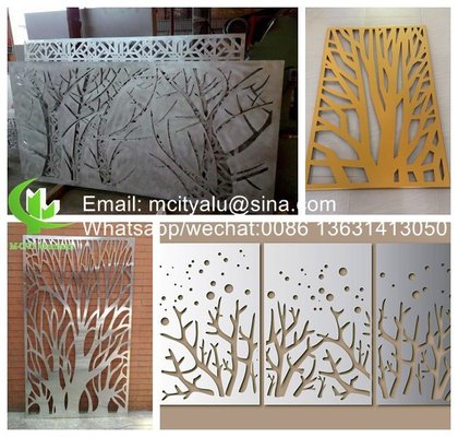 Aluminum decorative wall panel cnc cutting perforated panel sheet for facade curtain wall, screen