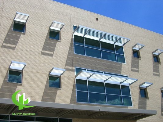 Aluminum Aerofiol architectural sun louvers sun louvres used for curtain wall