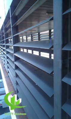 M-CITY aluminum Aerofoil sun louvre used for facades vertical fixed louver 300mm width