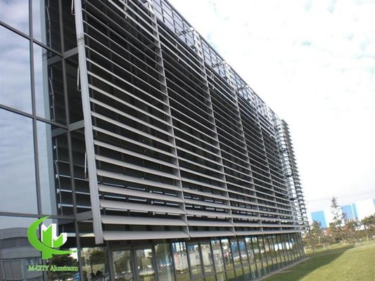 Aluminum Aerofiol architectural sun louvers sun control use for curtain wall