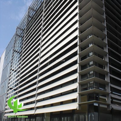 Aluminum Aerofiol architectural sun louvers sun control use for curtain wall