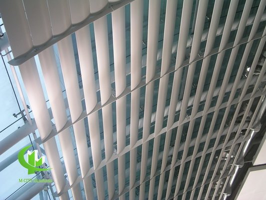 Aluminum Aerofiol architectural sun louvers sun control use for curtain wall