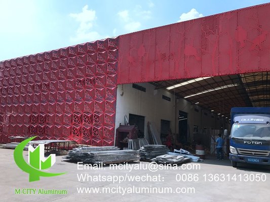 PVDF cnc laser cutting Aluminum decorative wall panel cnc cutting perforated panel sheet for facade curtain wall, screen