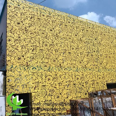 PVDF metal facade Aluminum decorative wall panel cnc cutting perforated panel sheet for facade curtain wall, screen