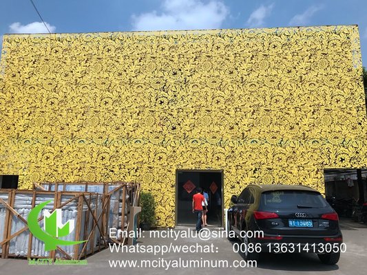PVDF metal facade Aluminum decorative wall panel cnc cutting perforated panel sheet for facade curtain wall, screen