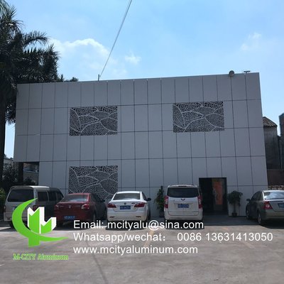 PVDF metal facade Aluminum decorative wall panel cnc cutting perforated panel sheet for facade curtain wall, screen