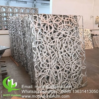 PVDF cnc laser cutting Aluminum decorative wall panel cnc cutting perforated panel sheet for facade curtain wall, screen