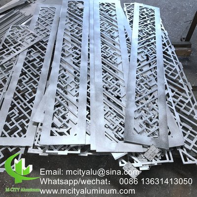 PVDF cnc laser cutting Aluminum decorative wall panel cnc cutting perforated panel sheet for facade curtain wall, screen