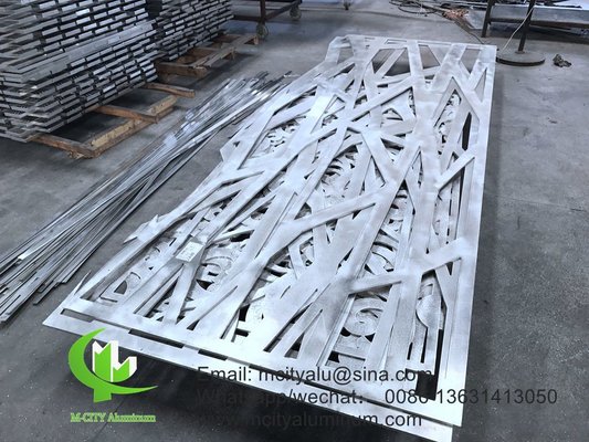 Metal facade Aluminum decorative screen panel cnc cutting perforated panel sheet for facade curtain wall, screen