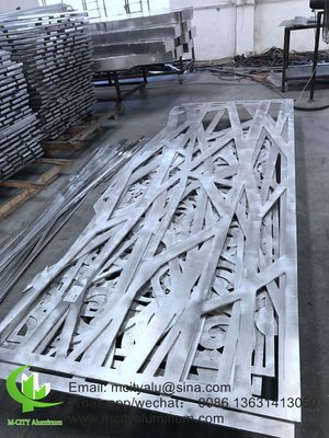 Metal facade Aluminum decorative screen panel cnc cutting perforated panel sheet for facade curtain wall, screen