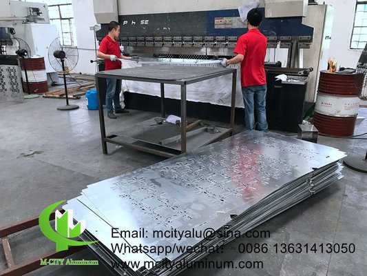 powder coated Aluminum decorative screen panel cnc cutting perforated panel sheet for facade curtain wall, screen