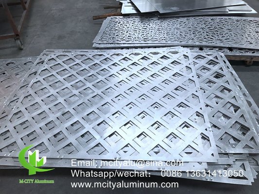 powder coated Aluminum decorative screen panel cnc cutting perforated panel sheet for facade curtain wall, screen