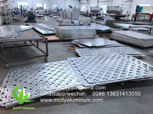 powder coated Aluminum decorative screen panel cnc cutting perforated panel sheet for facade curtain wall, screen