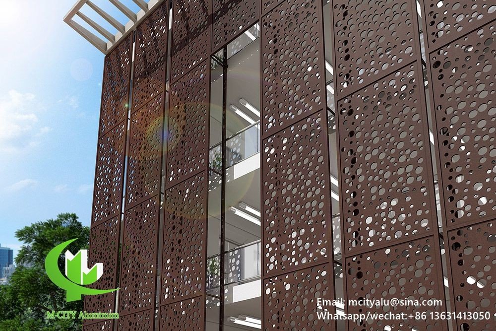 metal cladding Aluminum decorative wall panel cnc cutting perforated panel sheet for facade curtain wall, screen