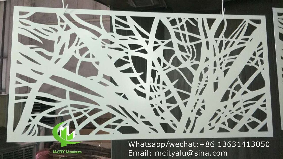 PVDF cnc laser cutting Aluminum decorative wall panel cnc cutting perforated panel sheet for facade curtain wall, screen