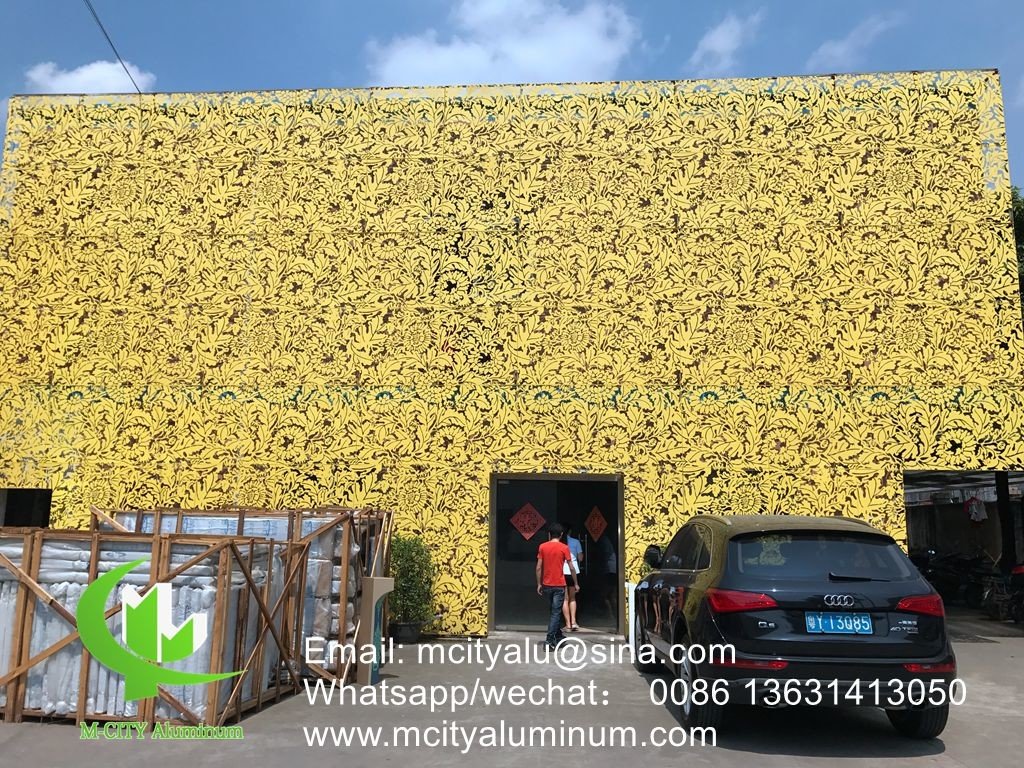 PVDF metal facade Aluminum decorative wall panel cnc cutting perforated panel sheet for facade curtain wall, screen