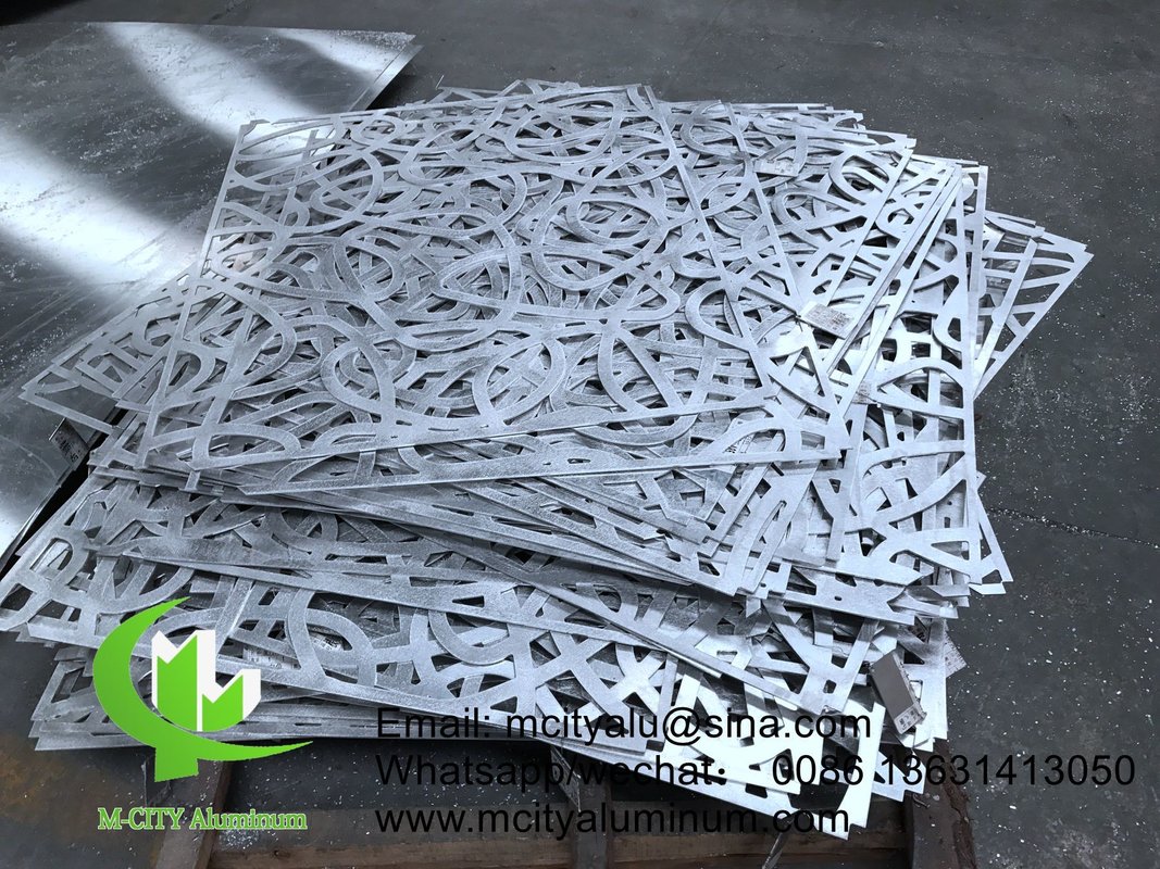 powder coated Aluminum decorative screen panel cnc cutting perforated panel sheet for facade curtain wall, screen