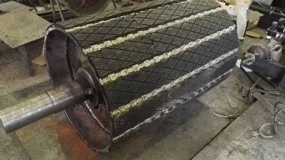 Belt Conveyor Pulley Slide Rubber Lagging Sheeet, Elevator Pulley Lagging