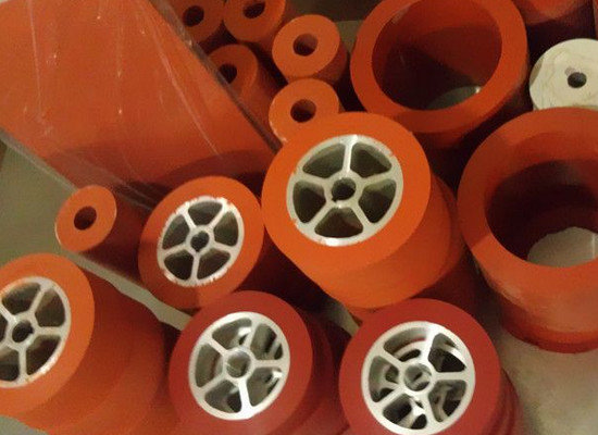 Shore A 55, Shore A 60 Red color hot stamping rubber silicone roller