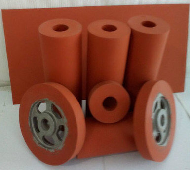 Aluminum core steel core red color silicone rubber covering roller