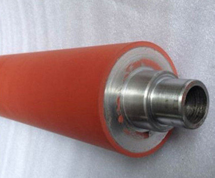 Custom Red Color Aluminum Core Silicone Rubber Coating Rollers