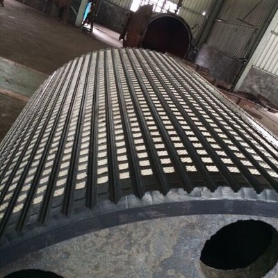 15 MM Steel Cement Machinery Coal Mining Conveyor  Pulley Lagging