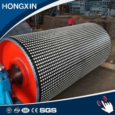 15 MM Steel Cement Machinery Coal Mining Conveyor  Pulley Lagging