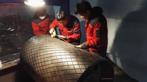 15 mm thick diamond rubber lagging sheet for conveyor head pulley