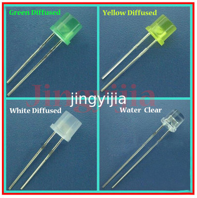Top quality 5mm Flat led diode color diffused with Super Brightness and standard view angle