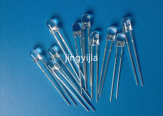 Factory price 5mm round long pins super brightness blue led diodes with Flange