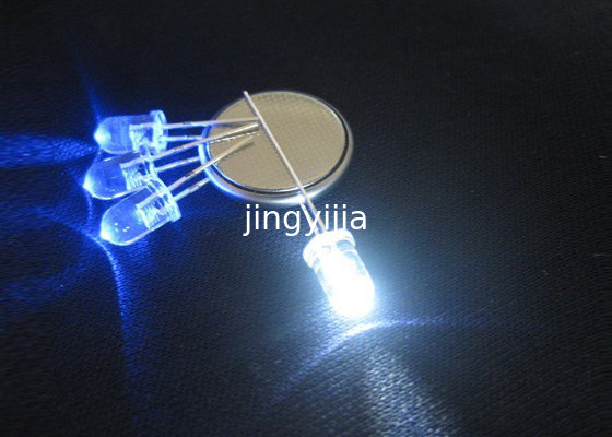 Factory price 5mm round long pins super brightness blue led diodes with Flange