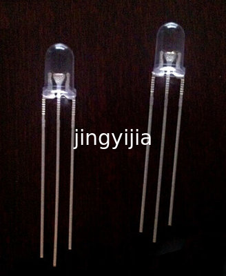 Clear lens Led Light super bi-color red yellow 3mm round small led diodes led lamp