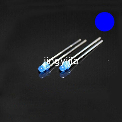 Green initiative mini 3 mm round led diode blue color diffused emitting super blue color