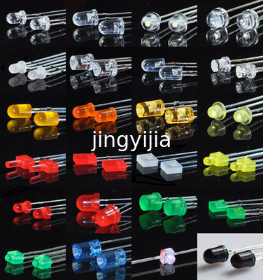Top quality 5mm Flat led diode color diffused with Super Brightness and standard view angle
