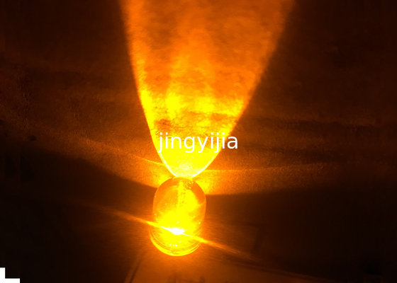 High power 10mm Round Long Pins LED Diodes with super Yellow 30 120 Viewing Angle
